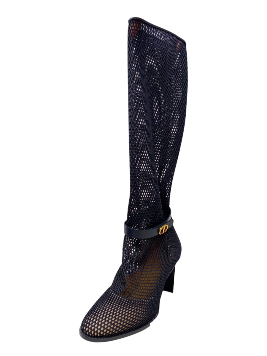 Botas "Dior Empreinte Mesh & Calfskin Heeled Boots"– BRONCEALANA