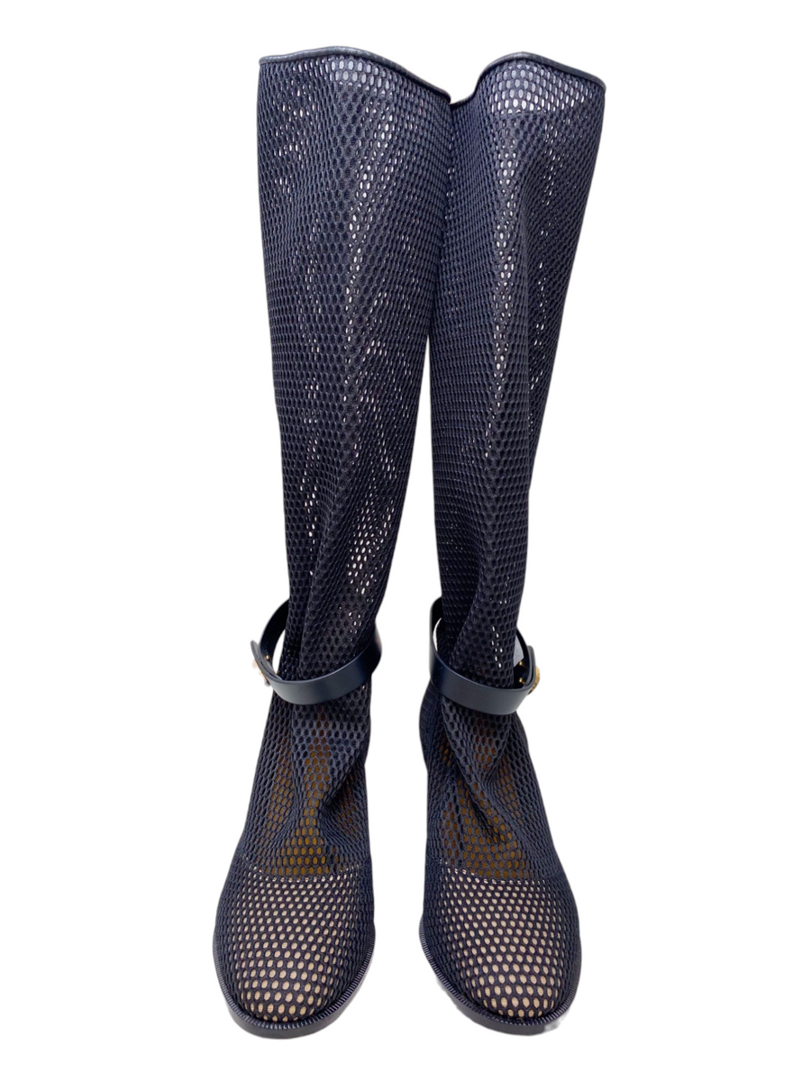 Botas "Dior Empreinte Mesh & Calfskin Heeled Boots"– BRONCEALANA